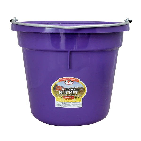 BUCKET PLASTIC FLAT BACK SHOOF 19L PURPLE – Kingstons Rural Supplies