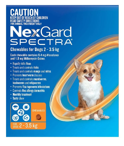 Nexgard Spectra 2kg-3.5kg 6 Pack – Kingstons Rural Supplies